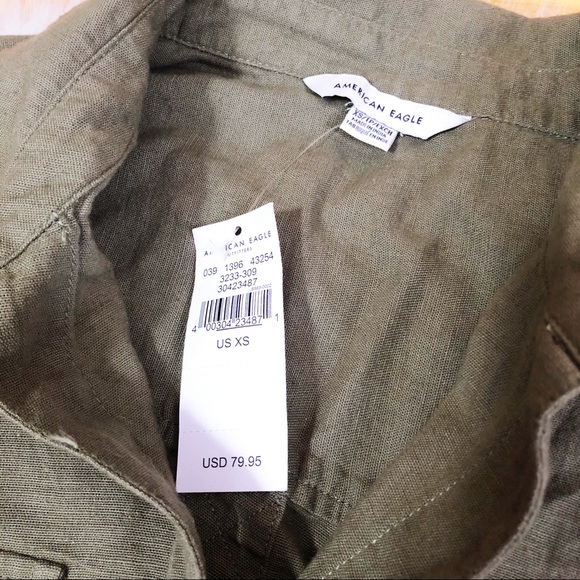 American Eagle Outfitters | Pants & Jumpsuits | Nwt American Eagle Olive Workwear Jumpsuit Sz Xs ...